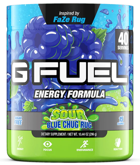 G Fuel Best Selling Flavor - Sour Blue Chug Rug (Blue Raspberry ...